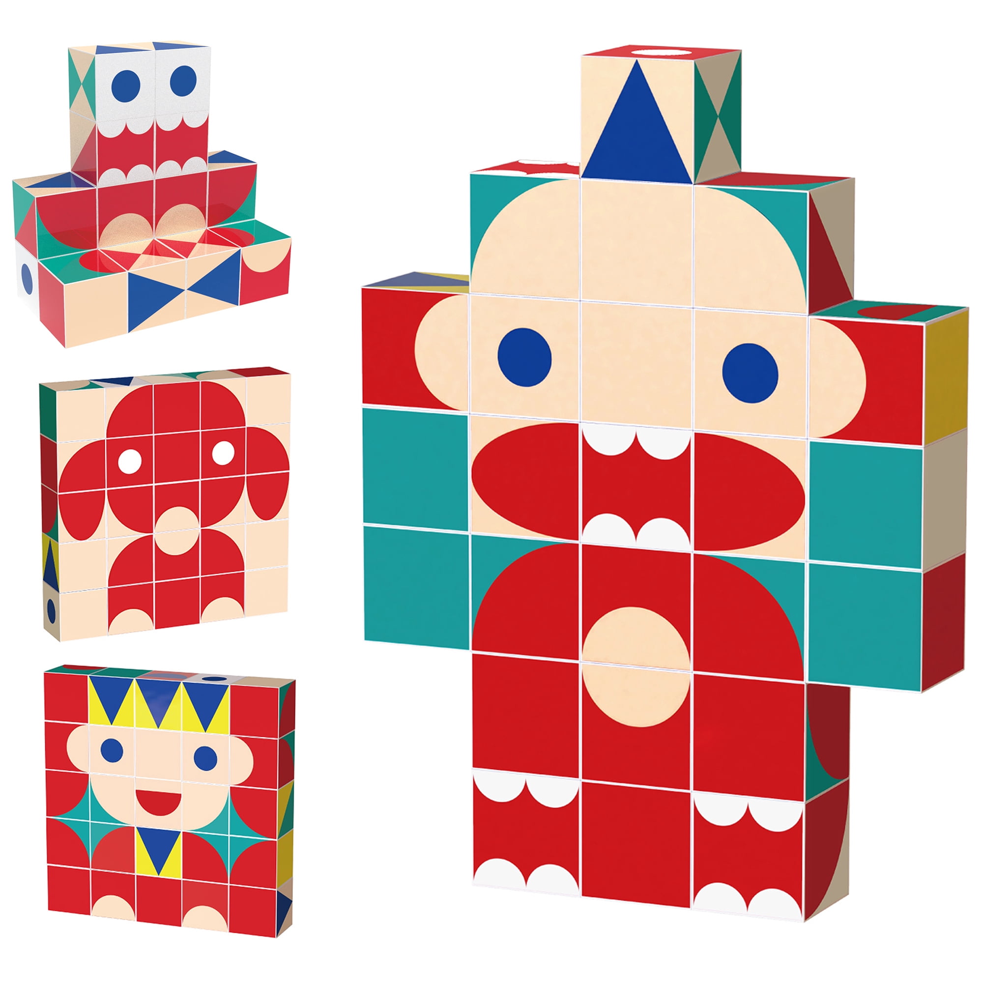 PicassoTiles 25 Piece Infinite Magnetic Puzzle Mix & Match Toy Set ...