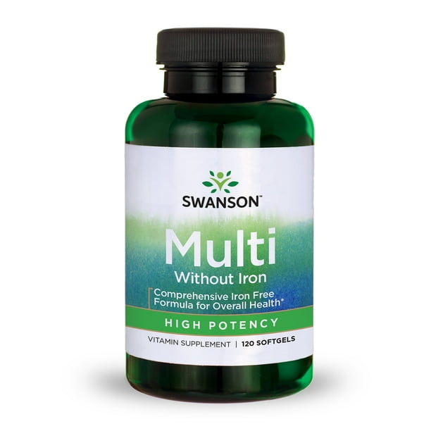 Swanson High Potency Multivitamin Without Iron Softgels, 120 Count ...