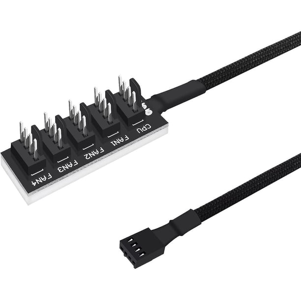 4-pin Pwm Fan Power Supply Cable 1 To 5 Splitter 5 Way Hub Pc Case ...