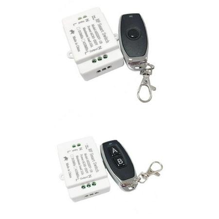 Remote Control Switch Wireless RF Remote Control Relay Switch + 1/2 Key ...