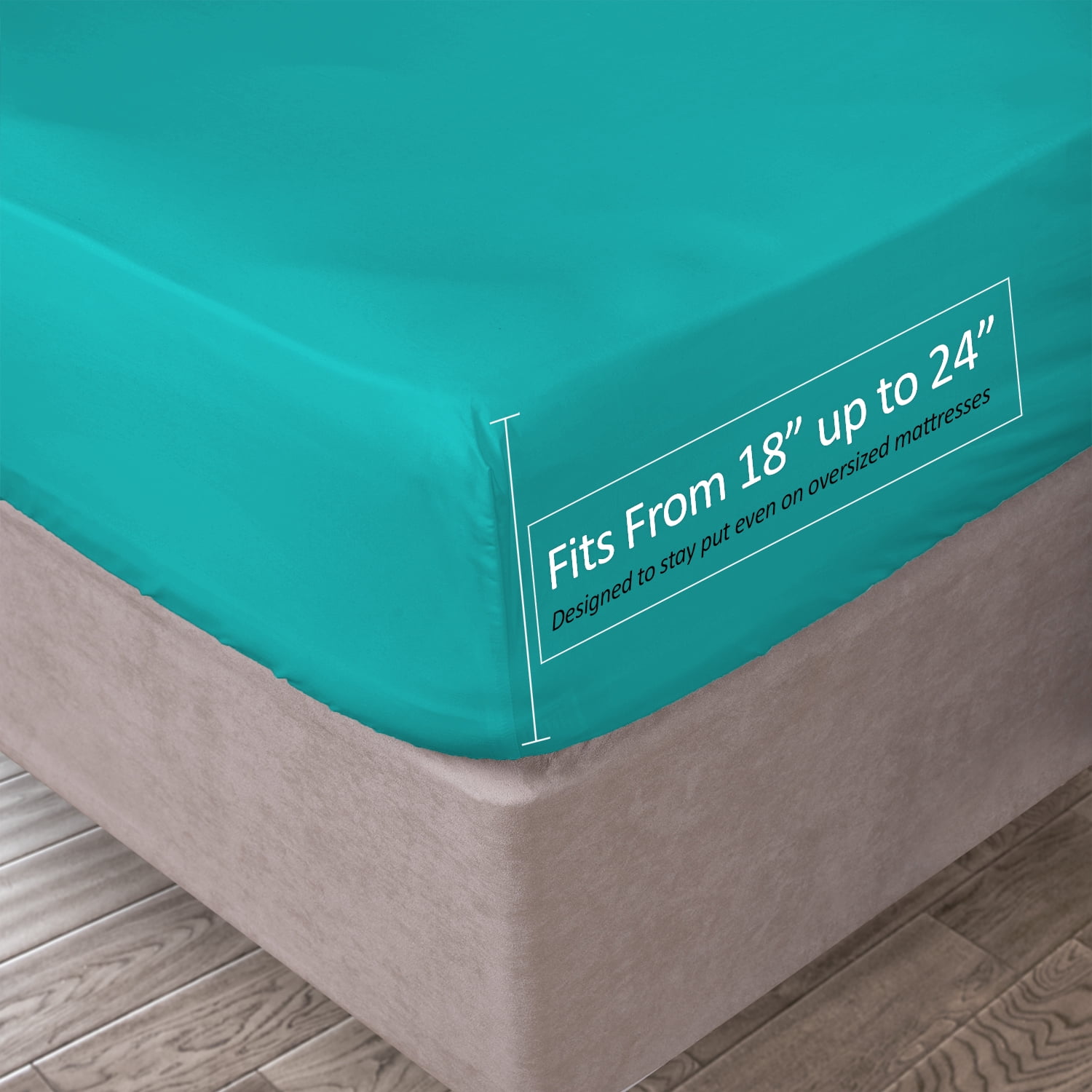 Clara Clark 18” – 21” Inch Deep Pocket Fitted Sheet for High Mattress ...