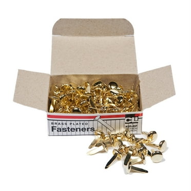 Metal Paper Fasteners 50/Pkg-Hearts - Gold - Walmart.com