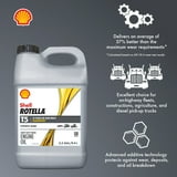 Shell Rotella T5 Synthetic Blend 15W-40 Diesel Engine Oil, 2.5 Gallon ...