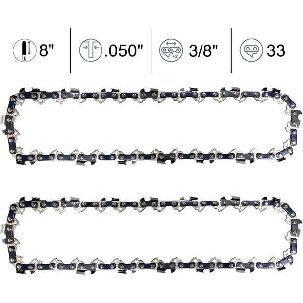 2-PACK 8" Chainsaw Chain Blade for PORTLAND 68862, 62896, 63190 3/8"LP ...