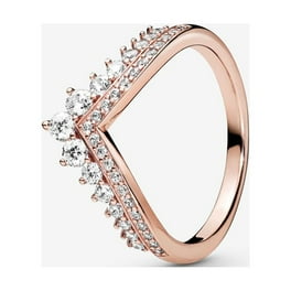 Pandora Rose Enchanted Crown Ring Size 4.5 With Black Crystal 187087NCK 48 Walmart