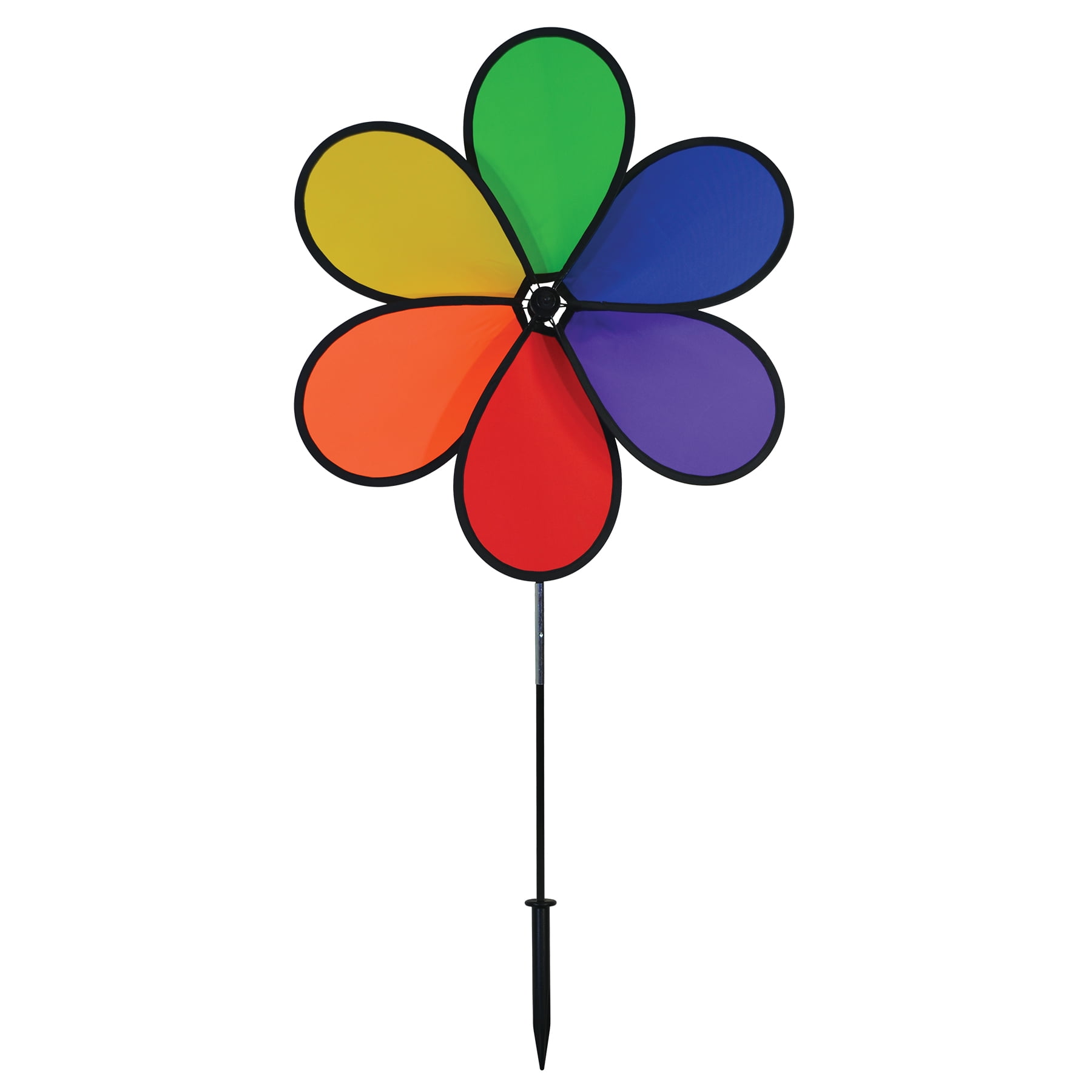 In the Breeze 2699 — 30 Inch 6-Petal Rainbow Flower Spinner - Large ...