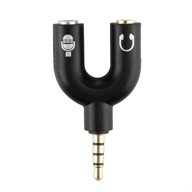 3.5mm Stereo Audio Headset Adapter Earphone Connector Splitter 1 Male ...