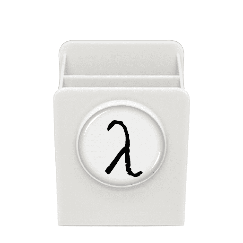 greek alphabet lambda black desk pencil holder cup pen organizer - Walmart.com