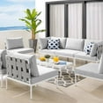Lounge Sectional Sofa Chair Table Set, Sunbrella, Aluminum, Metal ...