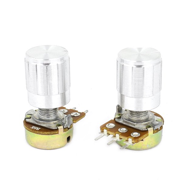 2 Pieces 5K OHM Linear Taper Rotary Potentiometer 5KB B5K Pot - Walmart ...