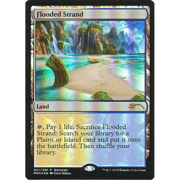 MtG Assorted Promo Cards Rare Flooded Strand (Nationals 2018 Promo Foil ...