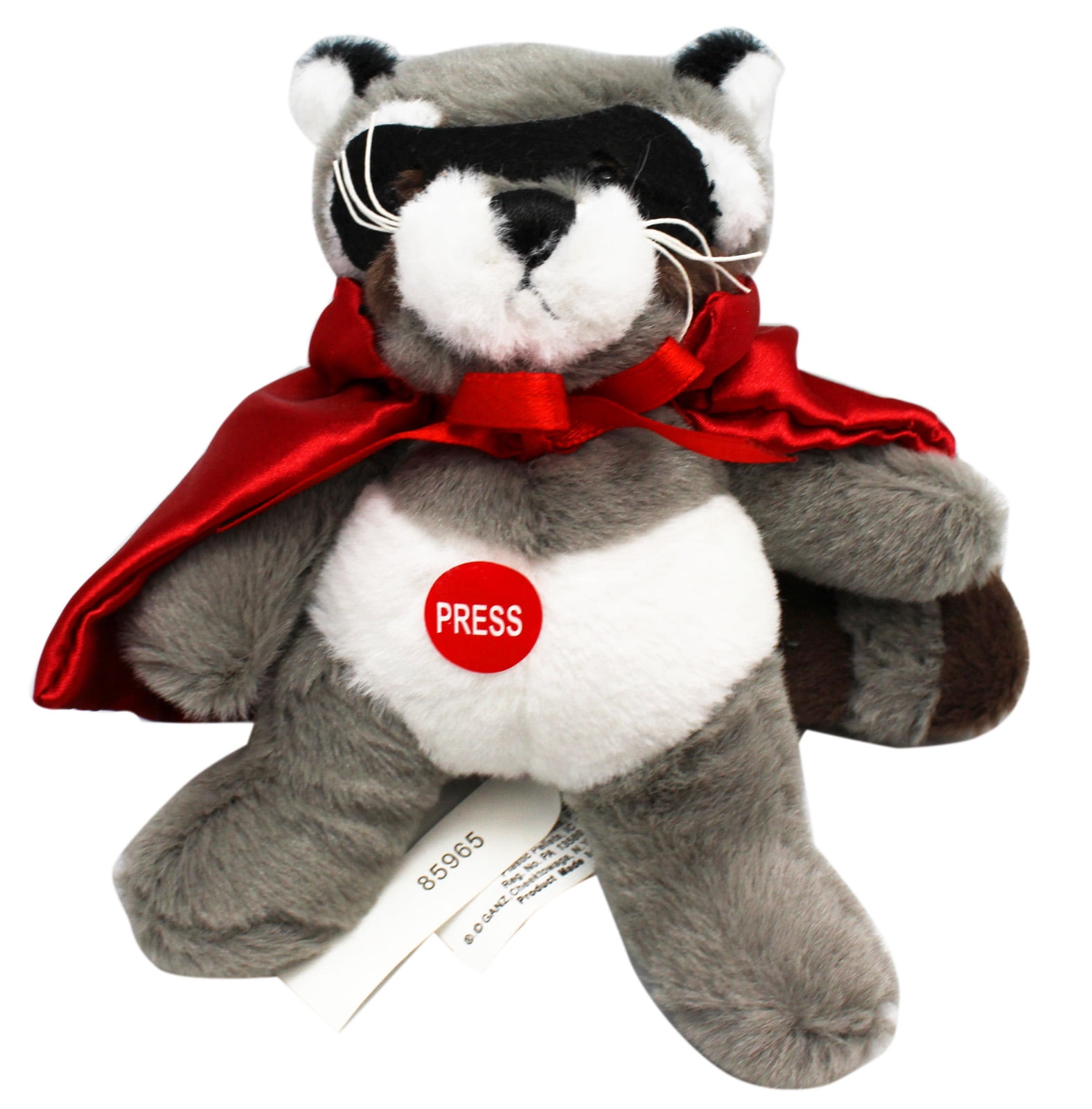 Kissing Bandit Raccoon Small Caped Raccoon Plush Toy - By Ganz (5in ...