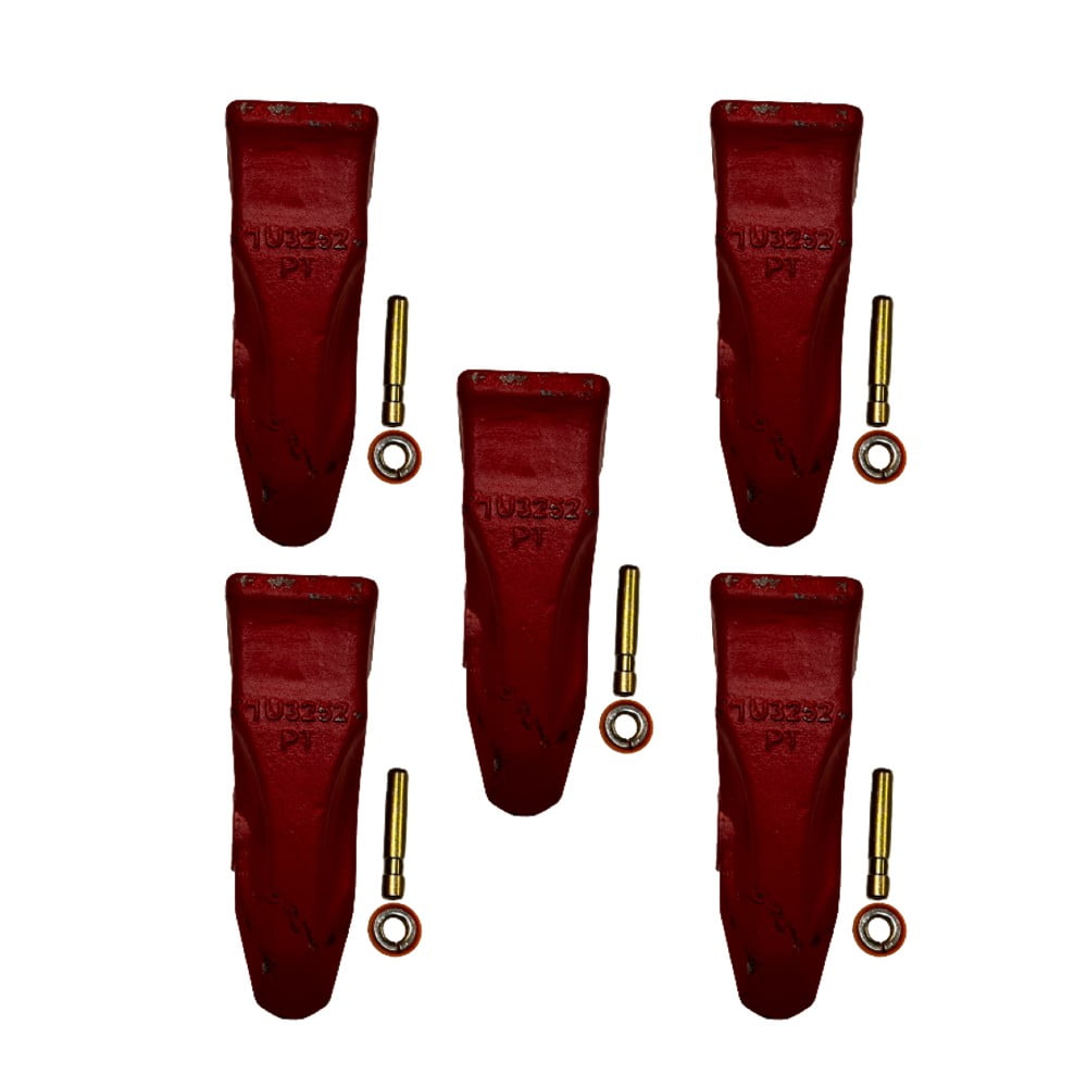 5 Heavy Duty Abrasion Bucket Teeth Tooth 1U3252PT PIN 8E6258 8E6259 FOR ...