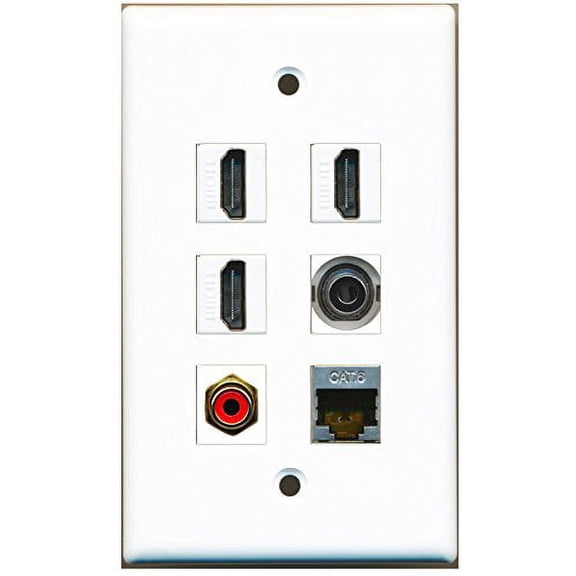 RiteAV - 1 Port HDMI 1 Port RCA Red 1 Port Shielded Cat6 Ethernet 1 ...