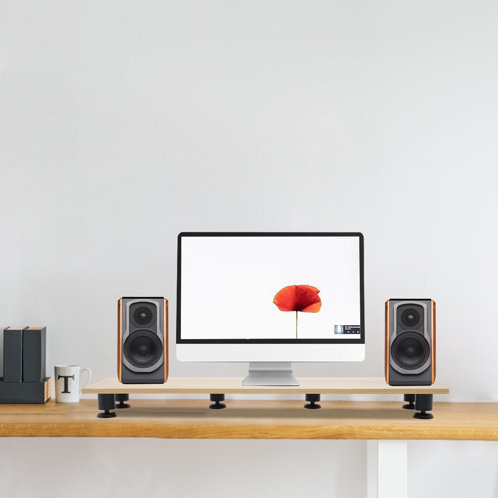 Miumaeov Dual Monitor Stand for 2 Monitors Large Monitor Riser Platform ...