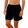 Liweisiy Men's Tear Away Shorts Surgery Recovery Snap Button Solid ...