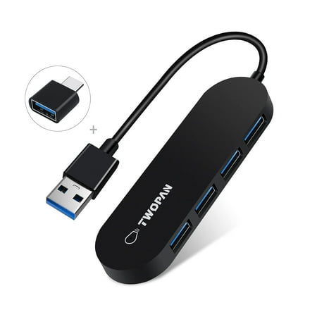 TWOPAN 4-Port USB Hub 3.0, Ultra Slim USB Splitter for Laptop ...