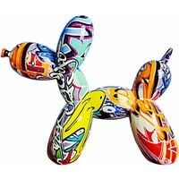 Escultura grande de perro con globo de Jeff Koons, estatuas artesanales ...