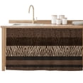 Animal Print Pantry Cabinet Curtains 28''x51'', Abstract Leopard Zebra ...