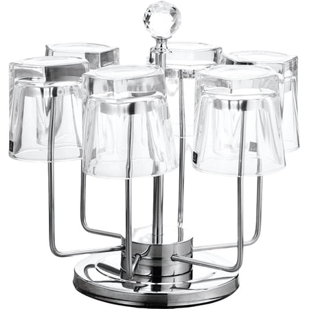 Goblet Storage Rack Rotateing Multifunctional Freestanding Water ...