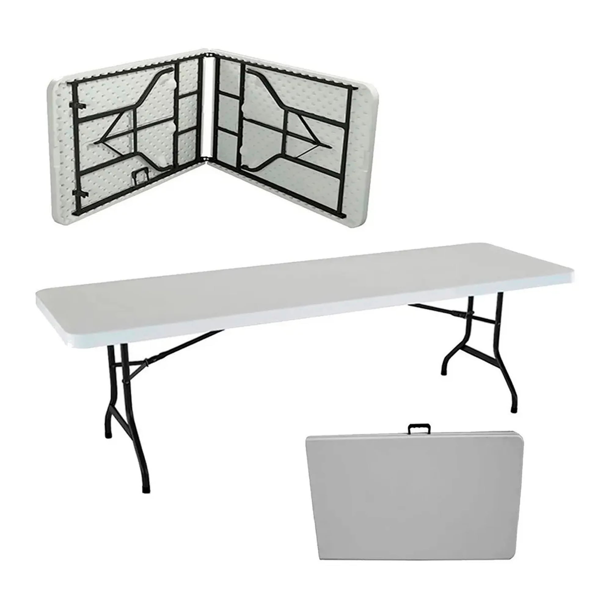 Mesa Plegable Plástica Rectangular De 2.40 Tipo Portafolio Manuel Delgado HFP-244P | Bodega ...