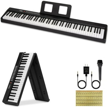 SUGIFT 61 Key Portable Electric Piano Keyboard with Microphone ...
