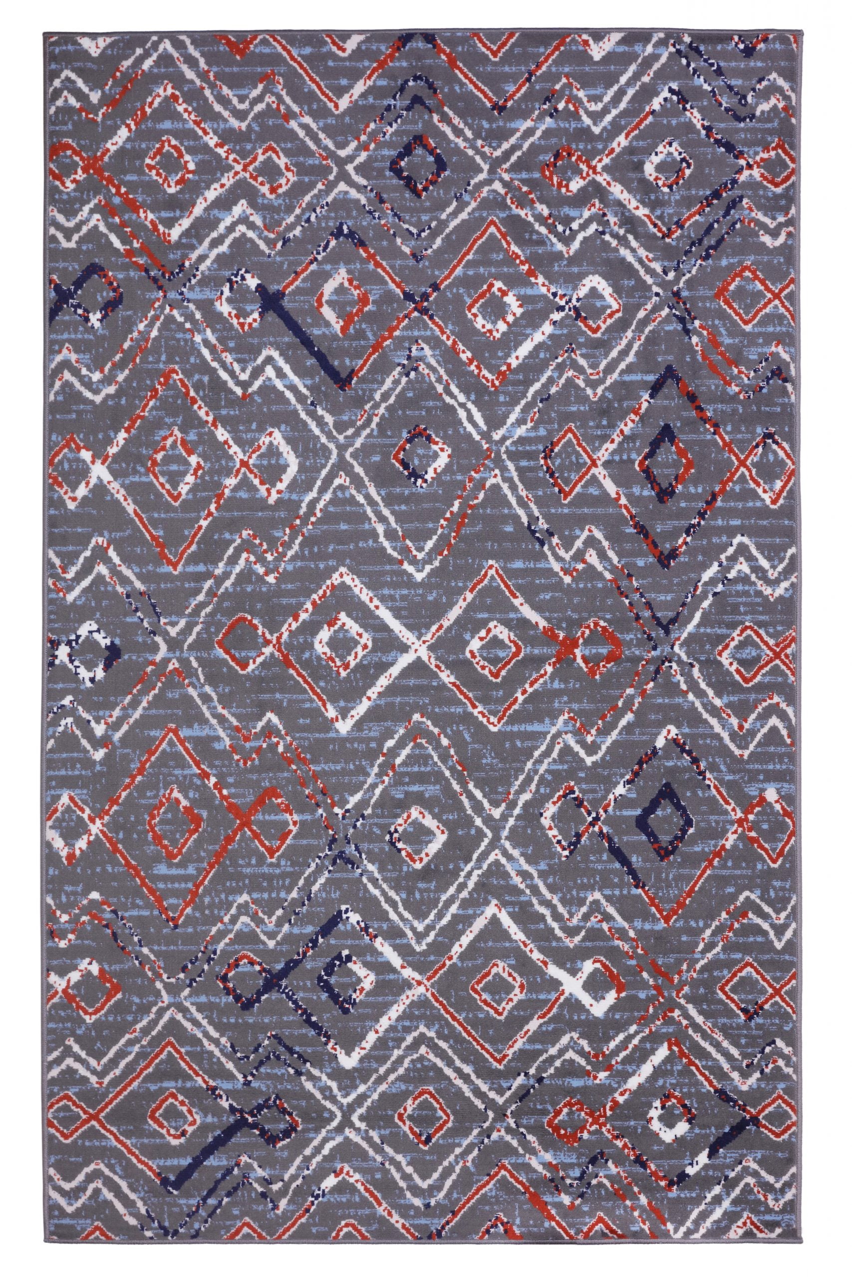Furnish My Place Indoor Moroccan Geometric Print Rug with Jute Backing ...