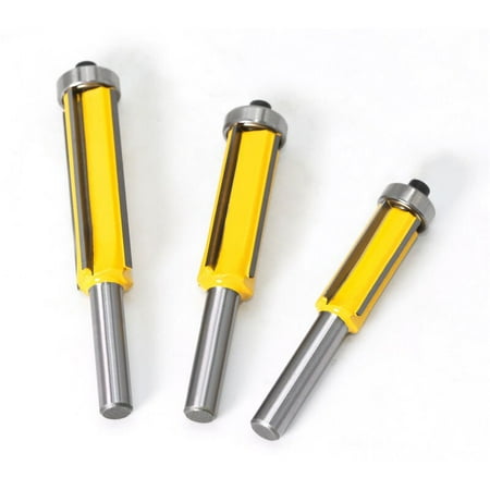 TILIYHELLO 3 Pieces,Router Cutter,4 Flute Shank Copy Cutter With Top ...