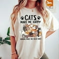 Cats Make Me happy Humans Make My Head Hurt Shirt, Cat Lover Shirt ...