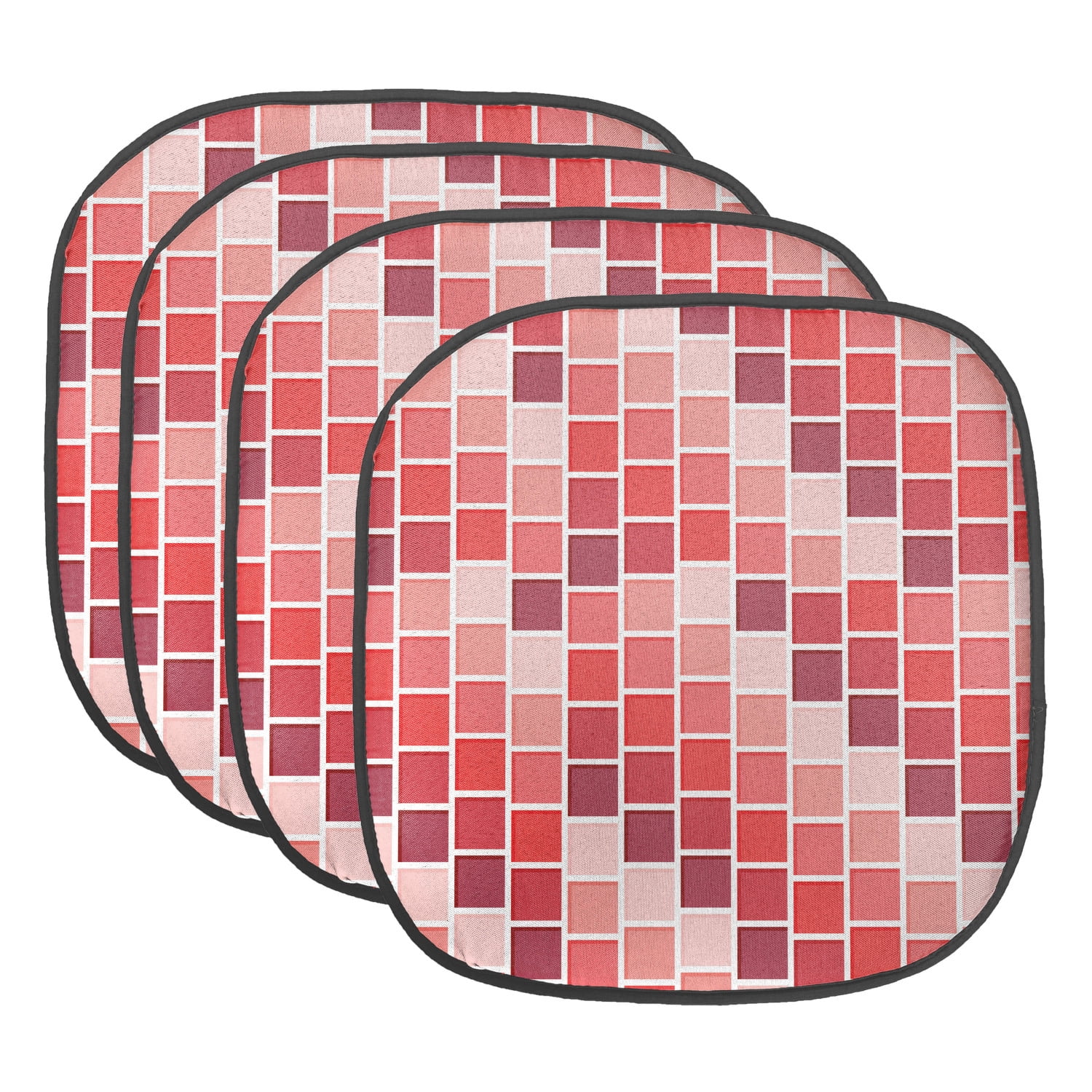 Geometric Chair Seating Cushion Set of 4, Tile Rectangle Square Cube ...