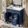 Noble House 30" Modern Bathroom Vanity with Ceramic Sink,Soft-Close ...