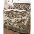 Bohemia Brown Floral Quilts Bedding Set Full Size Vintage Boho Ethnic ...