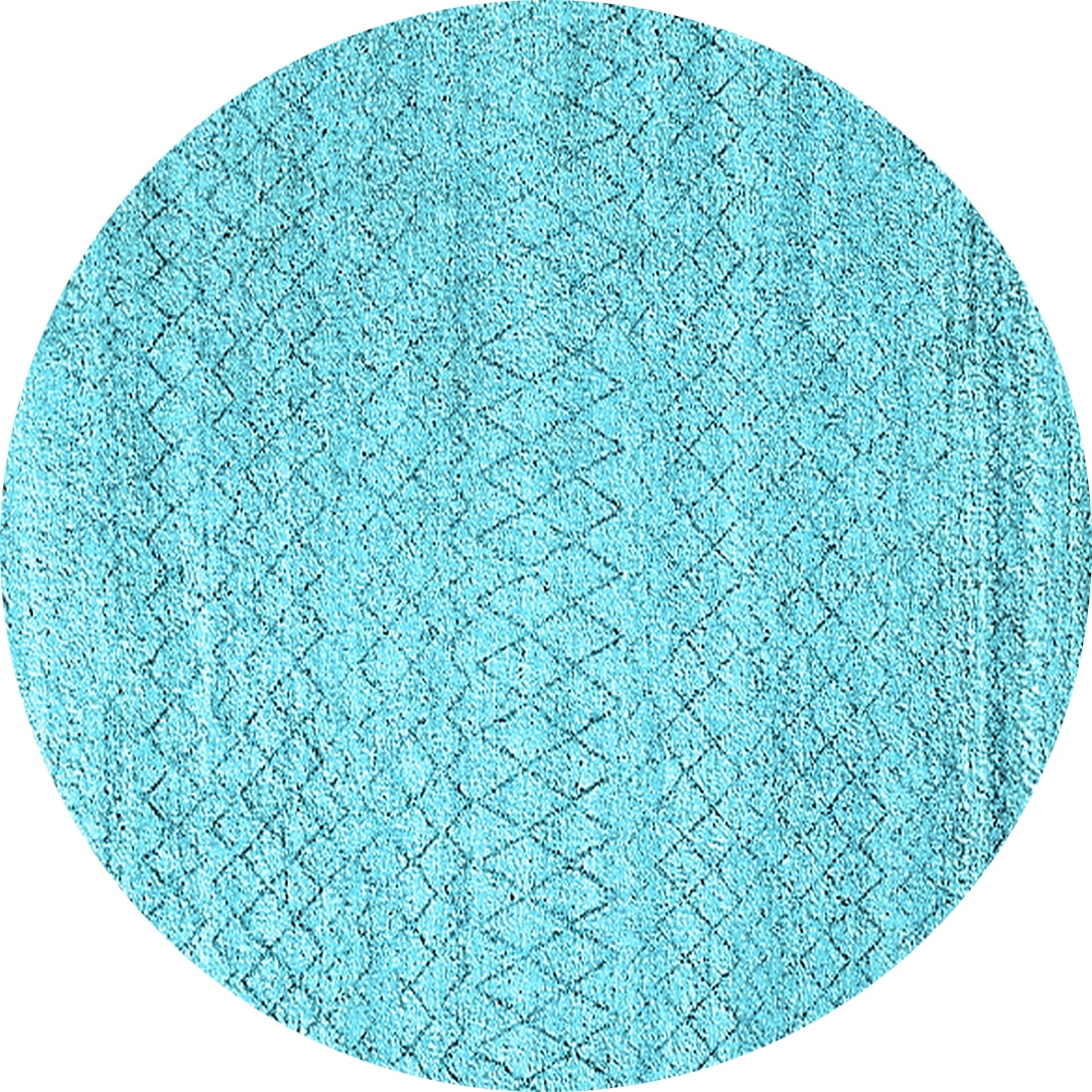 Ahgly Company Indoor Round Solid Light Blue Modern Area Rugs, 8' Round ...