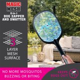 Magic Mesh 2-in-1 Bug Zapper & Swatter, Rechargeable Electric Swatter ...