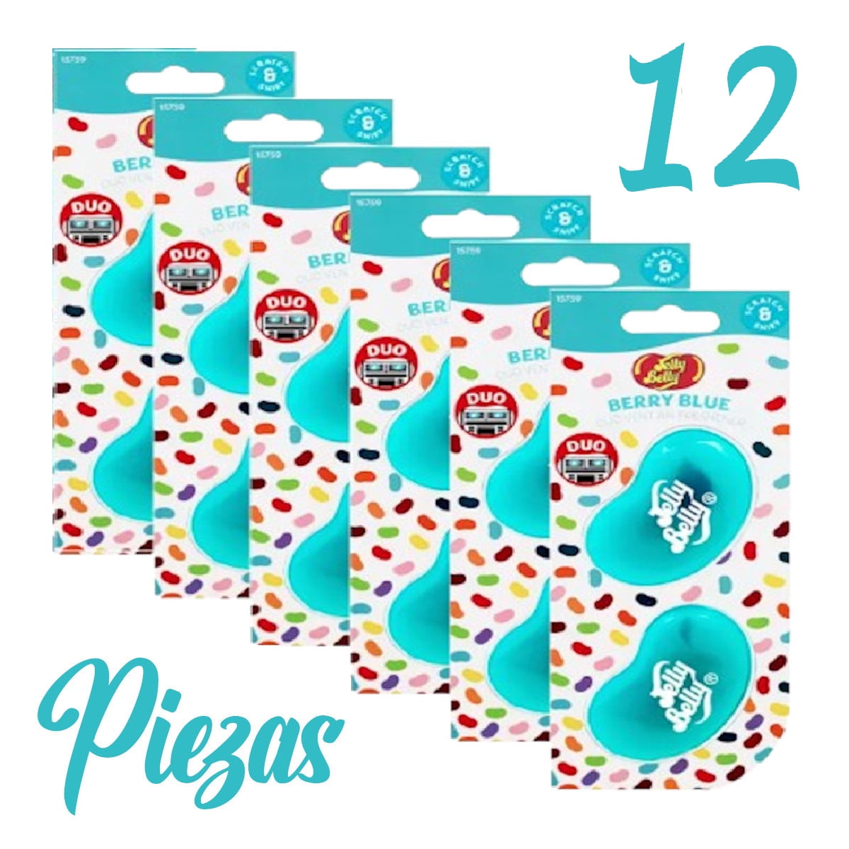 Aromatizante Auto Jelly Belly 12 Piezas Mora Azul | Walmart en línea