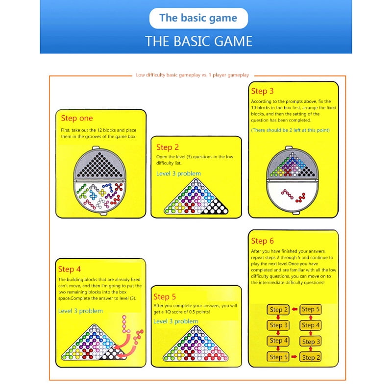 3D Puzzle Wisdom Beads Logic Mind Game 178 Challenges Pyramid Plate Toy ...