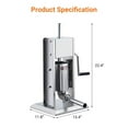 Stainless Steel Vertical Sausage Stuffer, 7LB/3L Sausage Maker Machine ...