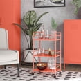 Novogratz Cache Metal Rolling Cart, Orange - Walmart.com
