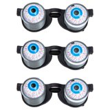 3pcs Scary Eyeball Glasses for Halloween Made of Safe Plastic Black ...