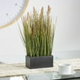 DecMode 18" Artificial Plant in Black Melamine Pot - Walmart.com