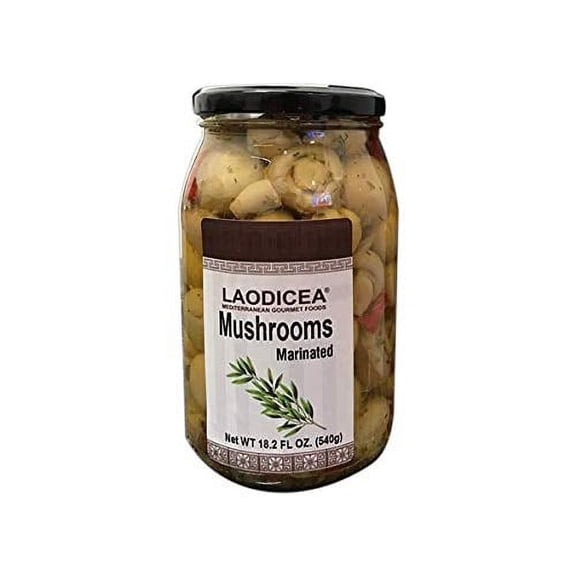 Vigo Marinated Petite Button Mushrooms, 12 oz Jarred Small Food ...