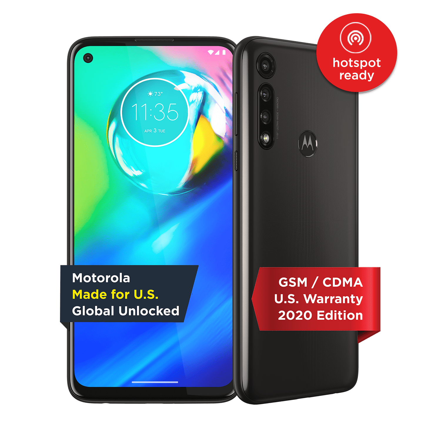 Moto G Power 2020 Unlocked Smartphone 64GB Smoke Black US 