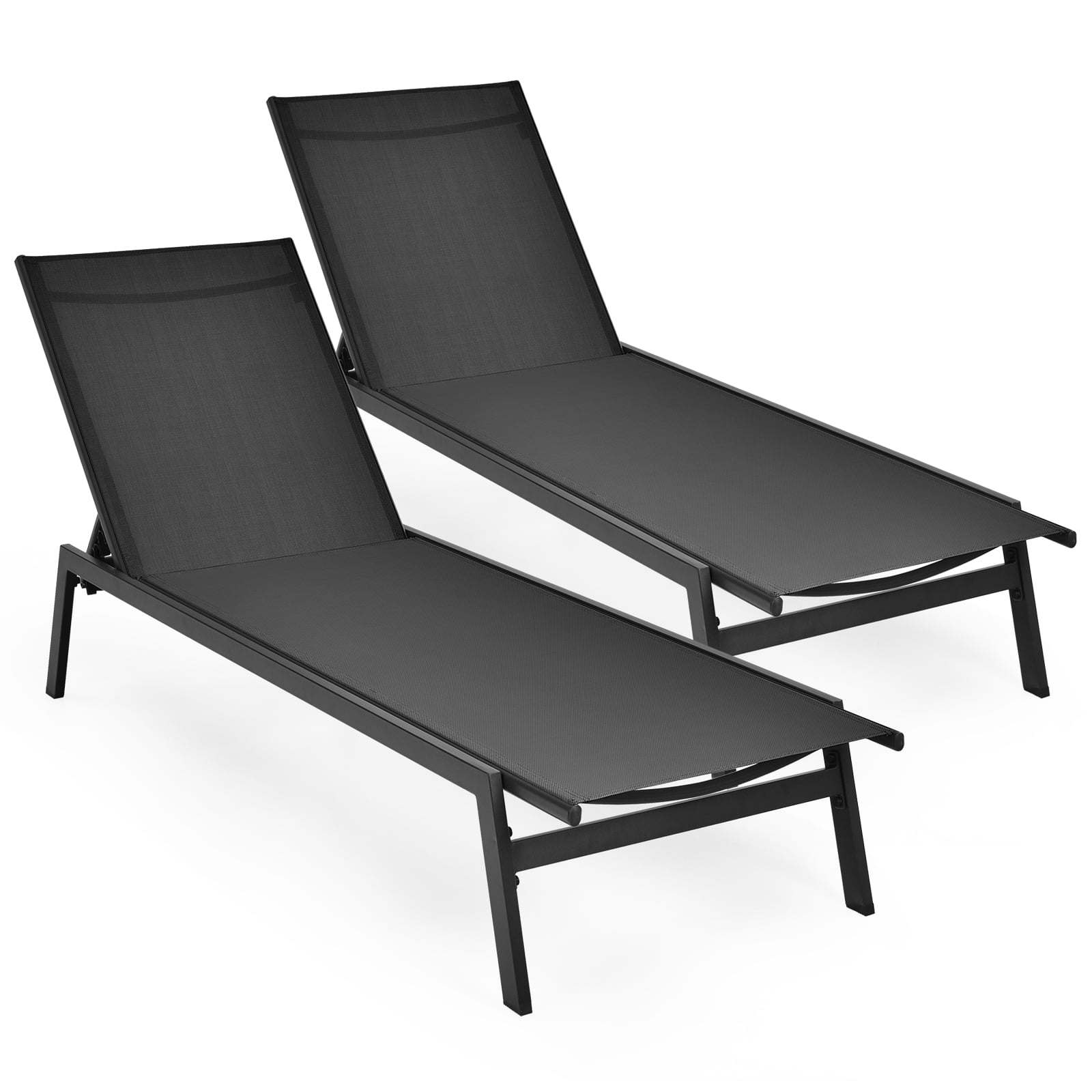 Click here for Patiojoy 2pc Patio Chaise Lounger With 6-Postion A... prices