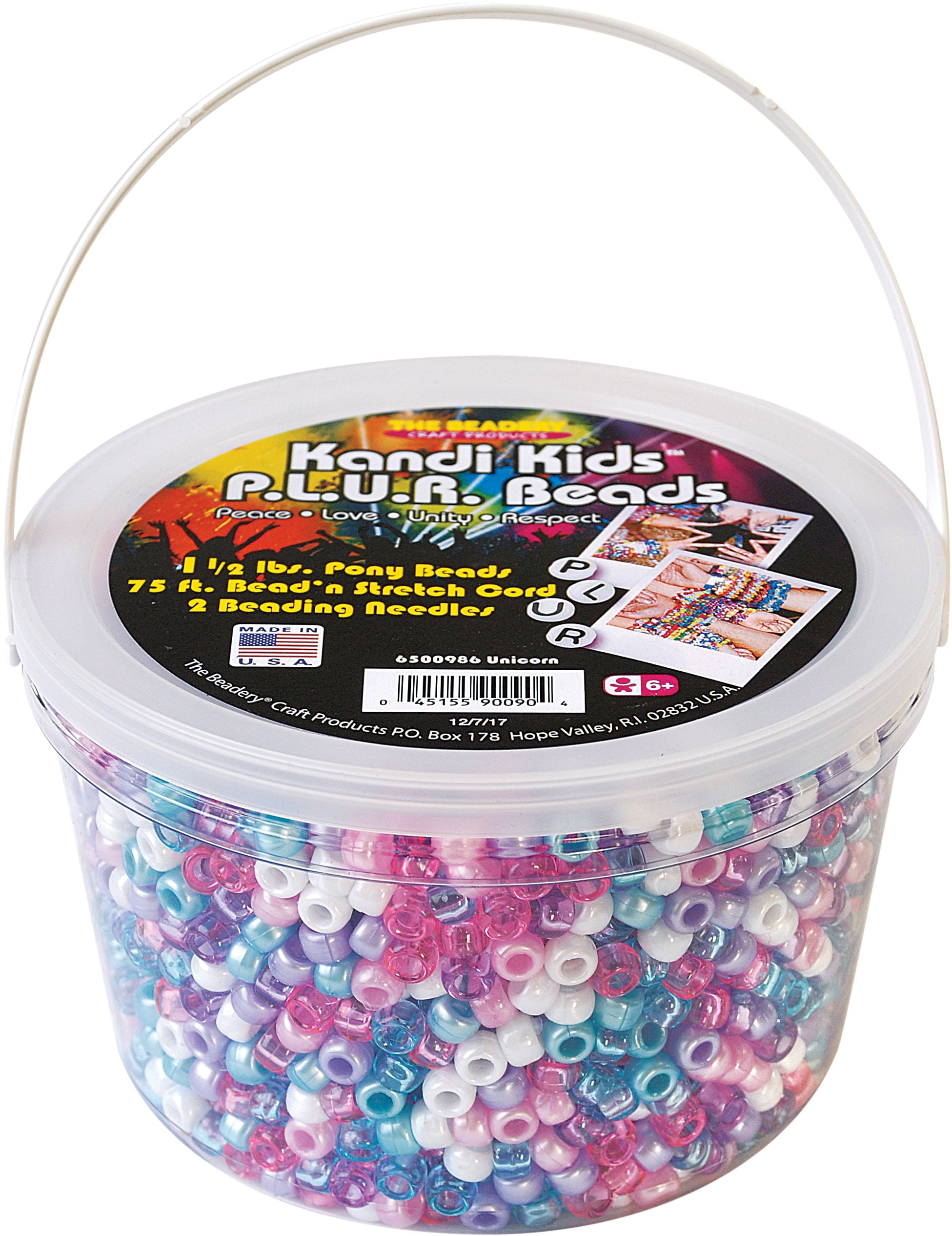 The Beadery Kandy Kids P.L.U.R Bead bucket, 1.5 lbs. of unicorn color ...