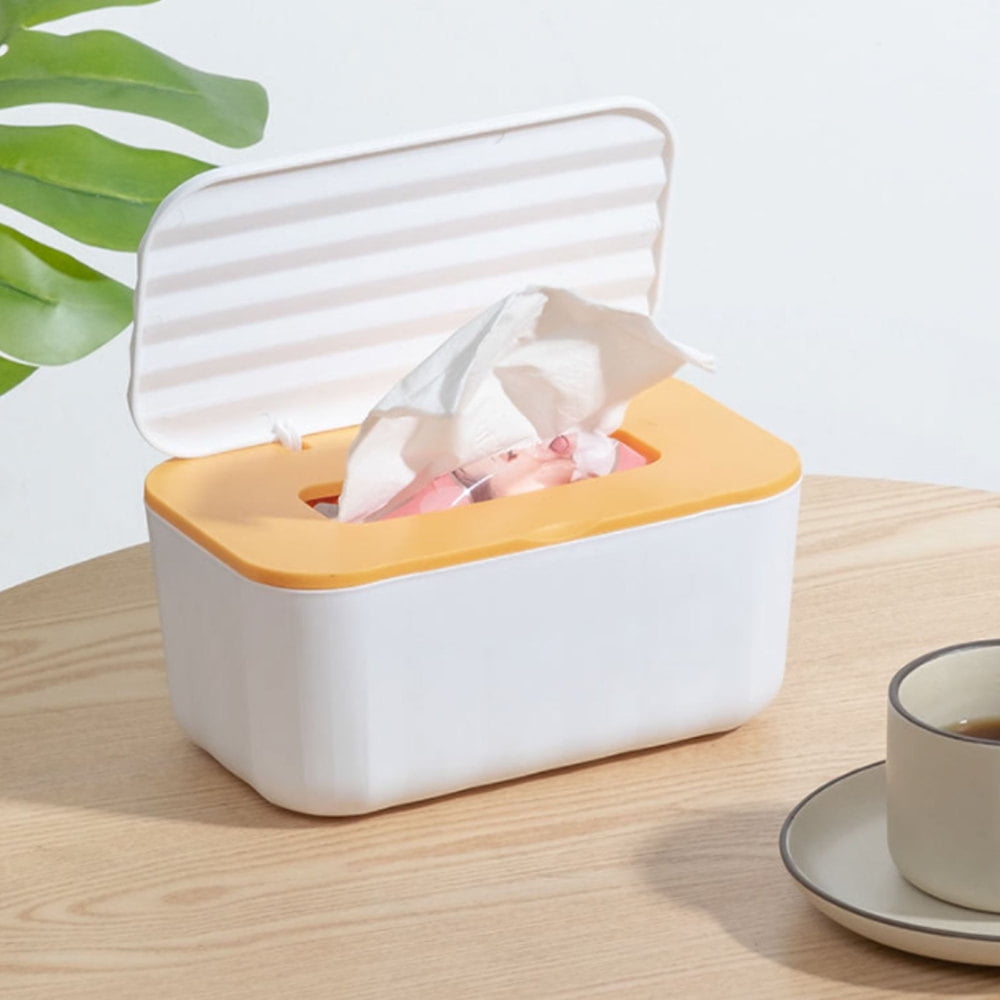 Plastic Tissue Mask Dispenser Box Lidded Multi Use Tissue Container Box ...
