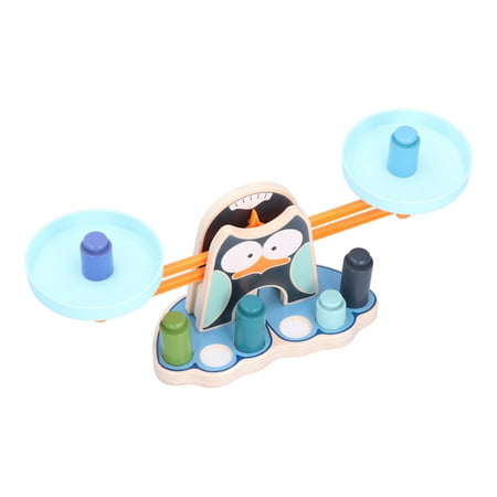 Peahefy Cartoon Animal Balance Scale Toys Wooden Math Learning Game ...