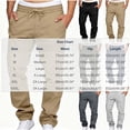 Big And Tall Pants for Men Solid Color Drawstring Stretchy Straight Leg ...