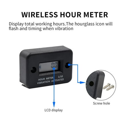 Vibration Hour Meter Waterproof Wireless Digital Timer High Performance ...