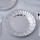 Efavormart Set of 12 - 9" Silver Flared Round Disposable Plastic Dinner ...