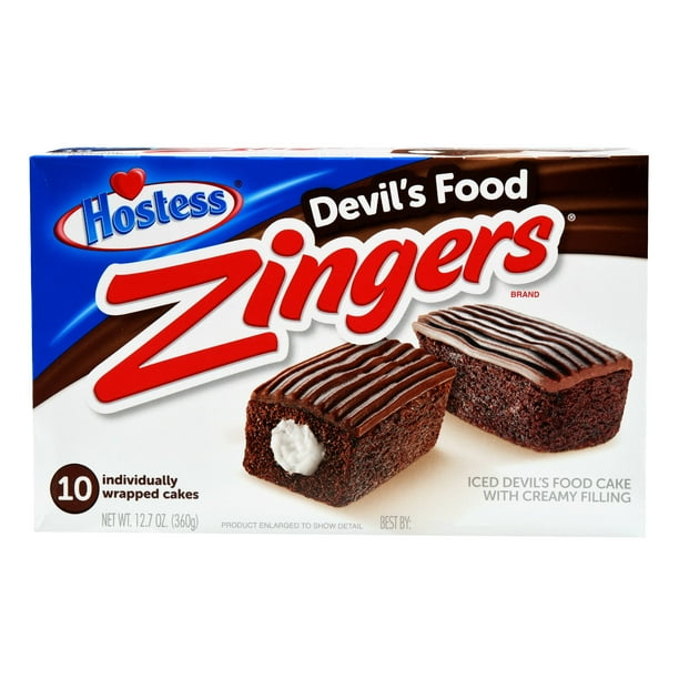 Hostess Devil's Food Zingers, 10 count, 12.70 oz - Walmart.com ...